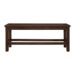 Lexicon Olney Wood Counter Height Bench, 64" W, Dark Brown
