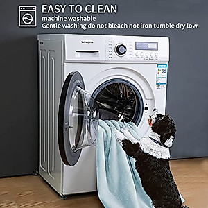 Shilucheng Dog Blanket with Fluffy Premium Fleece Throw for Dog,Puppy, Cat,Pet .Blanket Throw Protects Couch, Bed, Car Seat. (M(43"X60"),Turquoise)