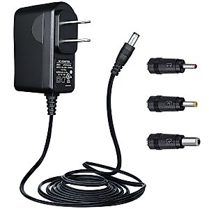 UL Listed 12V 1A 10ft Power Supply Adapter with 3 Tips, 12V 1000mA 12W AC Adapter Charger Replacement for LED Strip Light Keyboard BT Speaker Router CCTV Camera Webcam DVR NVR and More