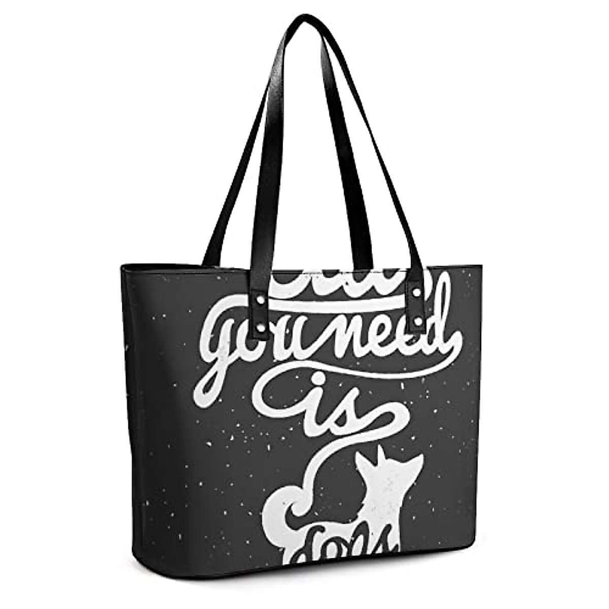 Womens Handbag Dog Leather Tote Bag Top Handle Satchel Bags For Lady