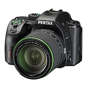 Pentax K-70 DSLR Camera with 18-135mm Lens and 55-300mm f/4.5-6.3 ED PLM WR RE Lens Bundle (4 Items)
