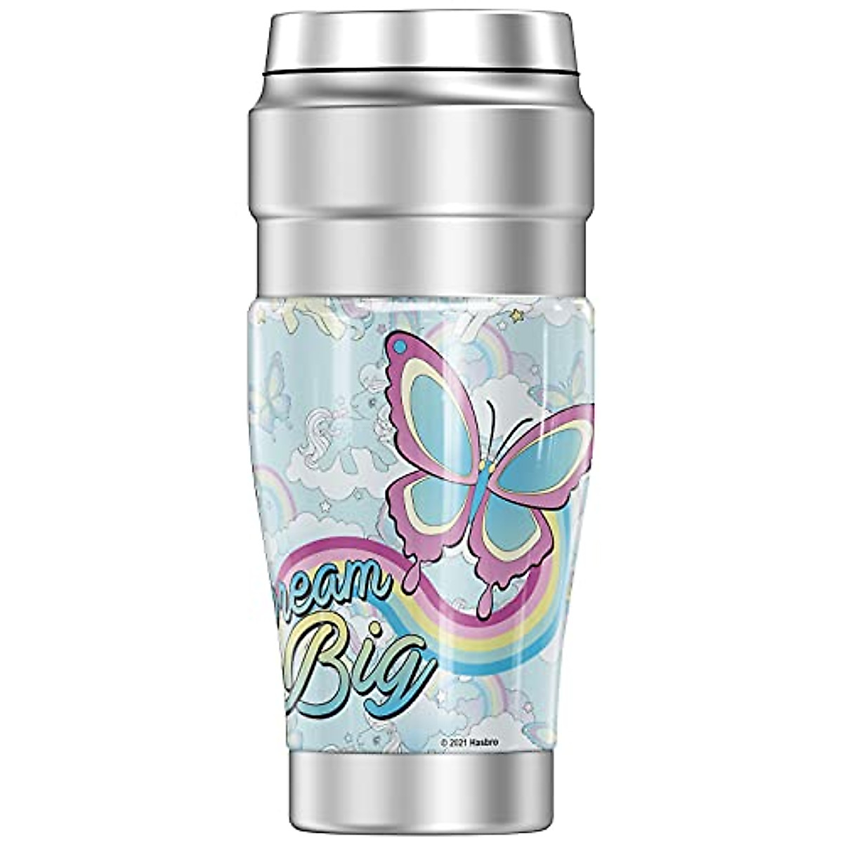 THERMOS My Little Pony Retro Believe In Dreams STAINLESS KING Stainless Steel Travel Tumbler, Vacuum insulated & Double Wall, 16oz