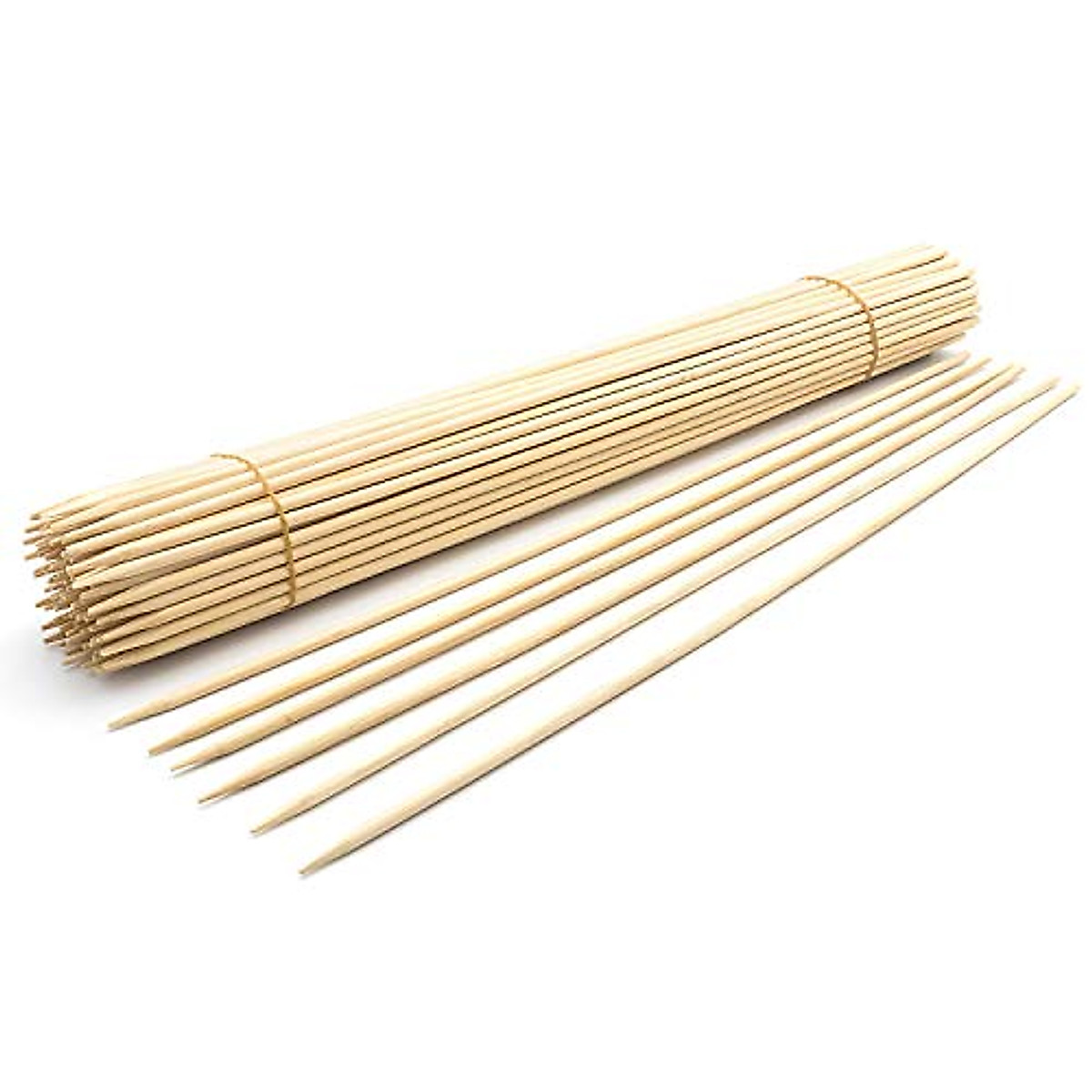 Royal Imports 18" Natural Bamboo Wood Plant Stake, Floral Picks, Roasting Sticks, Wooden Kebob Grilling Skewers, Sign Posting (100 Pcs)