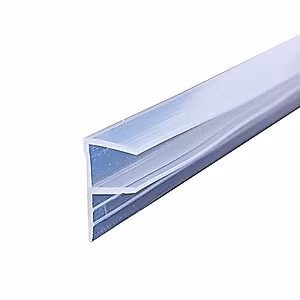 Cozylkx F Type Glass Door Seals for 3/8 Inch Glass, Sealing Strips at Overlap of Sliding Doors for Shower Room, Office, Mall