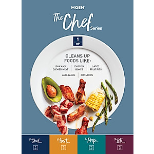 Moen GX100C Chef Series 1 HP Continuous Feed Garbage Disposal with Sound Reduction, Disposer Power Cord Included