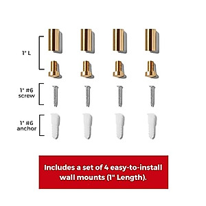 COOL MODERN FRAMES 16x20" Clear Double Panel Floating Acrylic Picture Frame Display with Gold Hardware for Displaying Art and Photos on Wall