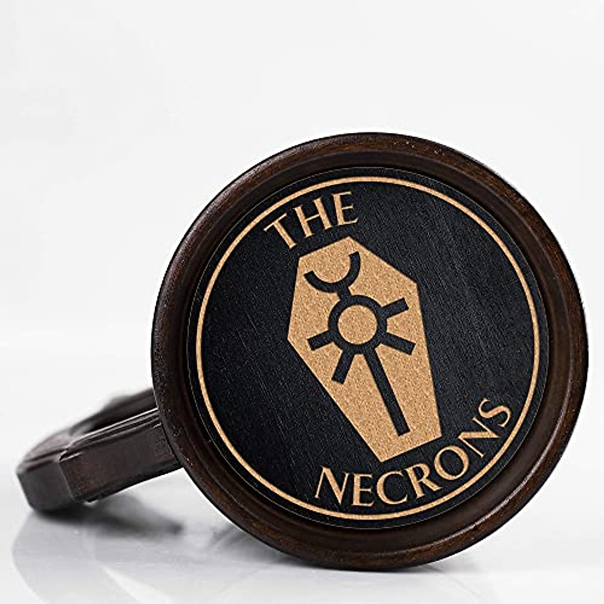 Necrons Beer Stein, Personalized 40K Wooden Beer Mug, Custom Gamer Gift, Video Gamer Tankard, Gift for Men, Gift for Him, Geek Gift