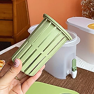 Refrigerator Cold Kettle Silicone Sealing Refrigerator Cold Kettle Double Filtration for Kitchen (Green)