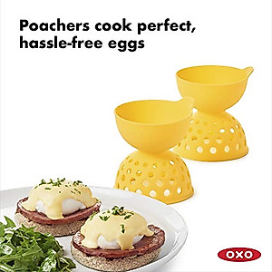 OXO Good Grips Silicone Egg Poachers (Set of 2),Yellow