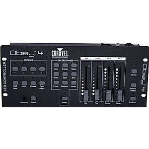 Chauvet Obey 4 DMX-512 LED Wash Light Controller w/3 or 4 Channel Mode+DMX Cable