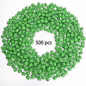 Livder Christmas Pom Poms Pompoms Light Green Glitter Fluffy Balls, DIY Art Crafts Gifts Decorations Supplies(0.6 inches, 500 Pieces)