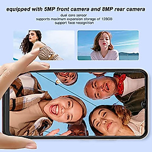 4GB RAM 64GB ROM Glass Screen Mobile Phone 6.52 Inch 3500mAh Smartphone for Home (Silver)