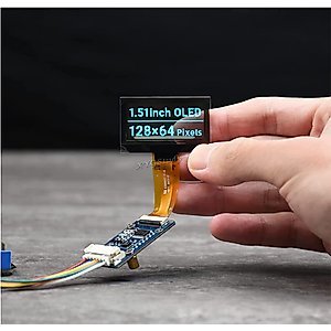 1.51inch 128×64 Transparent OLED Light Blue Color Display Module SPI/I2C Interfaces for Raspberry Pi 4 3 / STM32 etc @XYGStudy