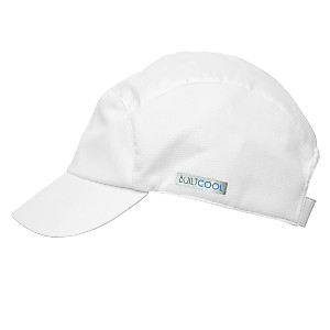 BUILTCOOL Adult Microfiber Baseball Hat - Men & Women Cooling Ball Cap for Running, Tennis, and Golf - One Size, White