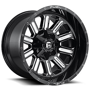 FUEL Hardline NBL-Gloss BLK MIL Wheel with Painted (18 x 9. inches /6 x 135 mm, 20 mm Offset)