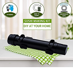 Unique ZONE Sushi Roller Bazooka Durable Grade Plastic Health and Safety Easy Cooking Sushi Rolls Best Kitchen Tool Maker Tube Utensils for Beginner