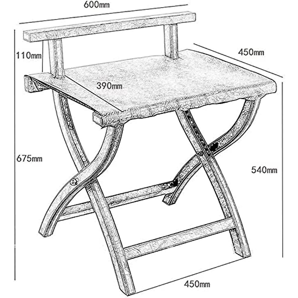 Guest Room Luggage Rack, Folding Suitcase Stand Luggage Rack Luggage Rack, Solid Wood Hotel Luggage Rack, Hotel Room Leather Rack, Folding Floor Household Clothes Rack (Color : Brown, Size : 60x45x67.