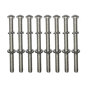 Universal Headboard or Footboard Hardware, 304 Stainless Steel Nuts and Bolts 3 inches, Bed Frame Bolts, Headboard Bolts, Bolts for headboard to Frame, Headboard & Footboard