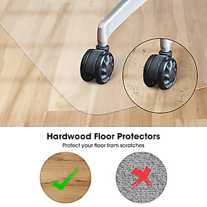 Yescom Office Chair Mat for Hardwood Floor 36"x48" Clear Rectangle Desk PVC Floor Protector for Home Office 1.5mm Thickness 48"x36" Computer Chair Mat