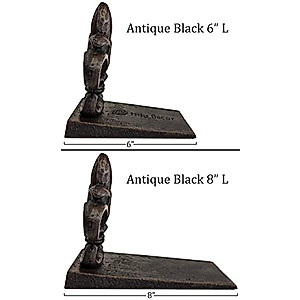 Lulu Decor 100% Cast Iron Fleur De Lis Door Stopper, 5 lbs 11 oz, Well Built Door Stopper, 6.50" H, 8" L