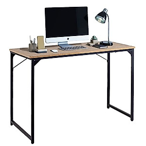 BestOffice Gaming Home Office Writing Study Table Modern Simple Style PC Desk with Metal Frame，Nature