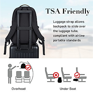 Missnine 3 Compartments Travel Women Backpack Water Resistant Casual Daypack with USB Charging Hold Work College Bookbag