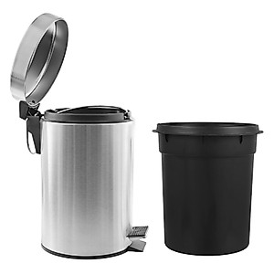 Luxshiny Trash Can Inner Bucket Replacement Plastic Garbage Can Inner Bin 3L Round Wastebasket Bucket Rubbish Container for Home Office Hotel