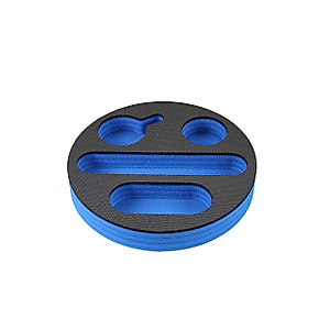 Polar Whale Couch Drink Holder Blue and Black Refreshment Tray for Sofa Bed Floor Car RV Lounge TV Room Durable Foam 4 Compartments with Game Controller Slot 13.75 Inches Wide