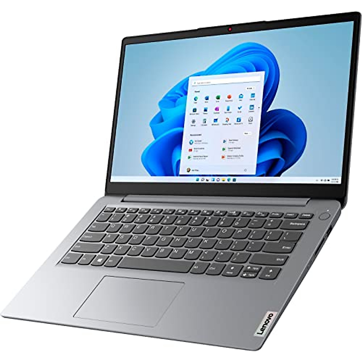 Lenovo IdeaPad 1i 14" Laptop Computer, Quad-Core Intel Pentium Silver N5030 Processor, 4GB DDR4 RAM, 128GB eMMC, WiFi 6, Bluetooth 5.1, Cloud Grey, Windows 11 S, BROAG USB Extension Cable