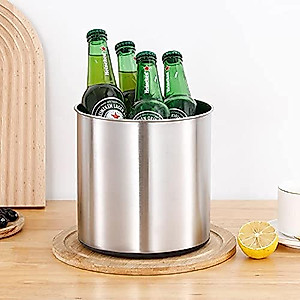 OKT Kitchen Utensil Holder,7.2″Large Stainless Steel Utensil Crock with Non Slip sillicone Bottom Design