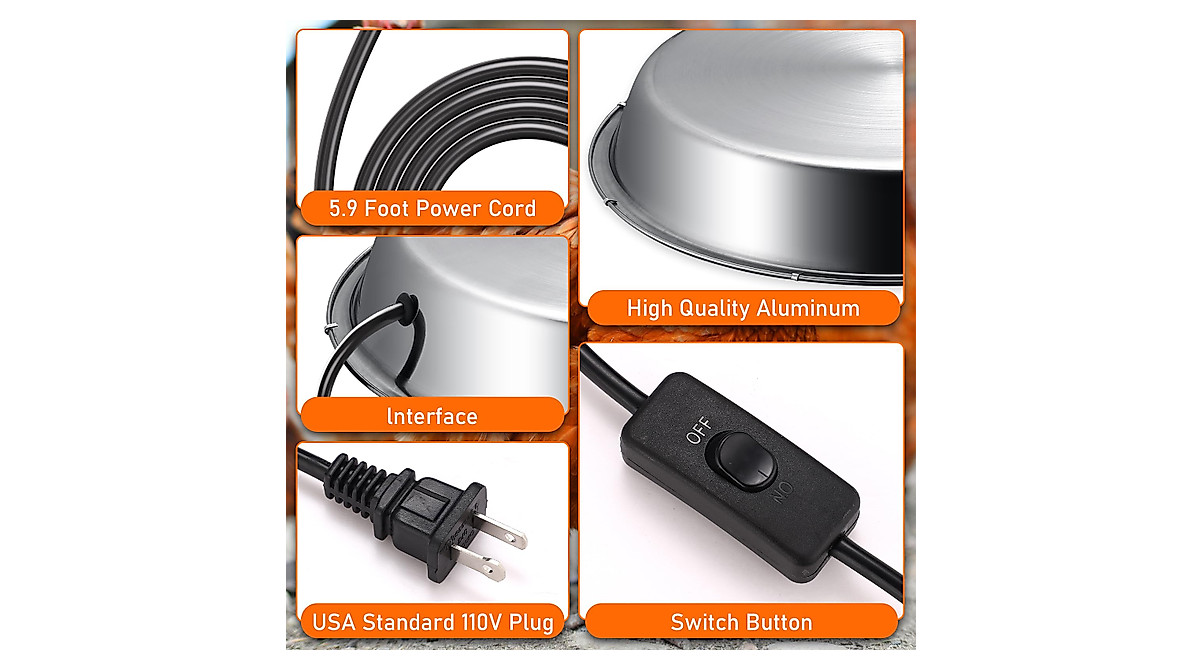 Gsbomzap 12 Inch Poultry Water Heater Base for Winter Safety