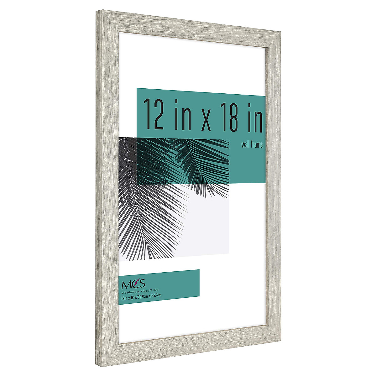 MCS Studio Gallery 12x18 Picture Frame Gray Woodgrain, Rectangle Photo Frame for Photos, Posters & Art Prints (2-Pack)
