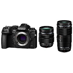 OM SYSTEM OM-1 Mirrorless Camera with M.Zuiko Digital ED 12-40mm f/2.8 PRO II Lens Kit, 90mm Macro Lens