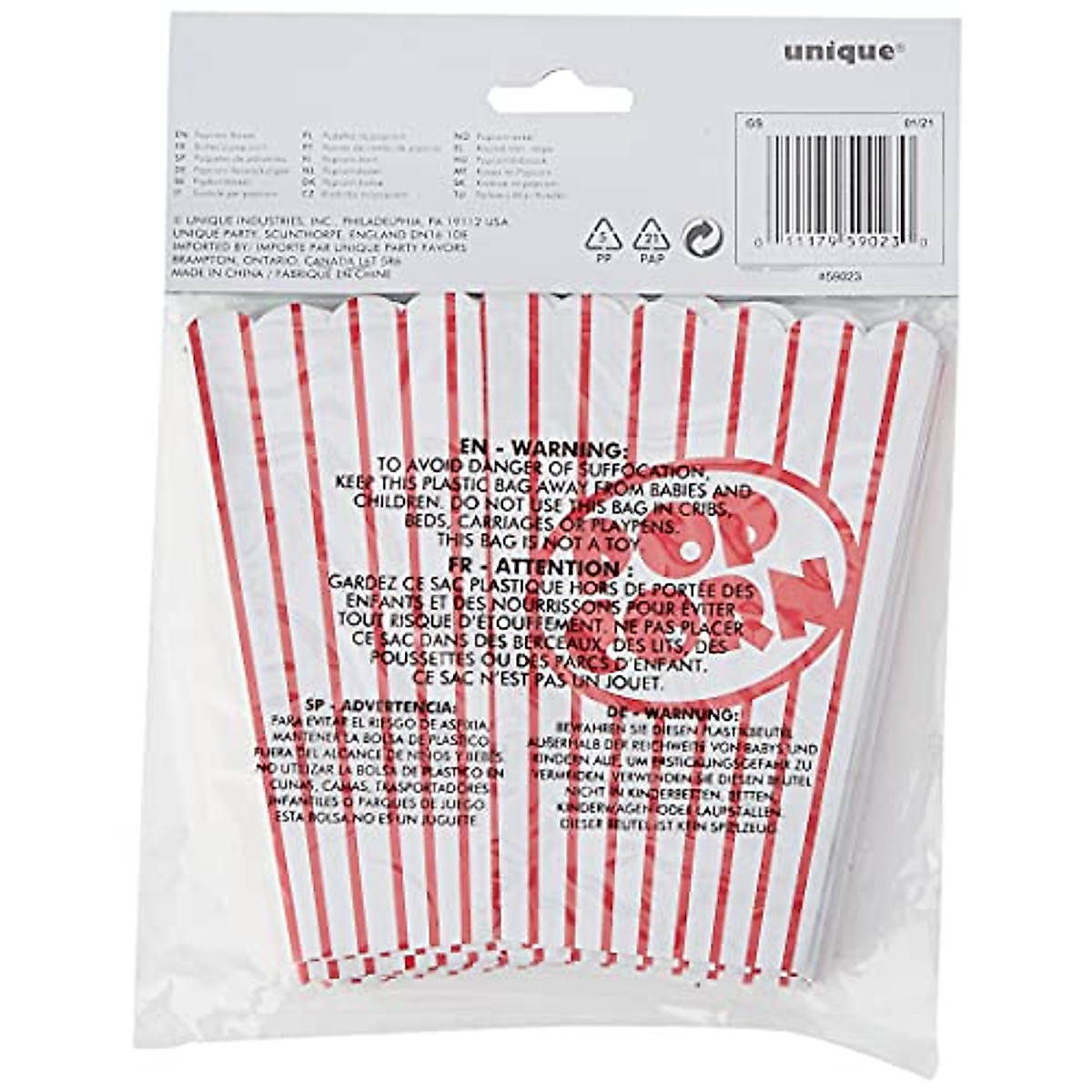 Vibrant Red Small Popcorn Paper Boxes (8 Pack) - Premium Treat Containers for Parties, Movie Nights & Snack Lovers