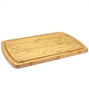 Totally Bamboo Malibu Bamboo Cutting Board with Juice Groove, 18" x 12", Natural