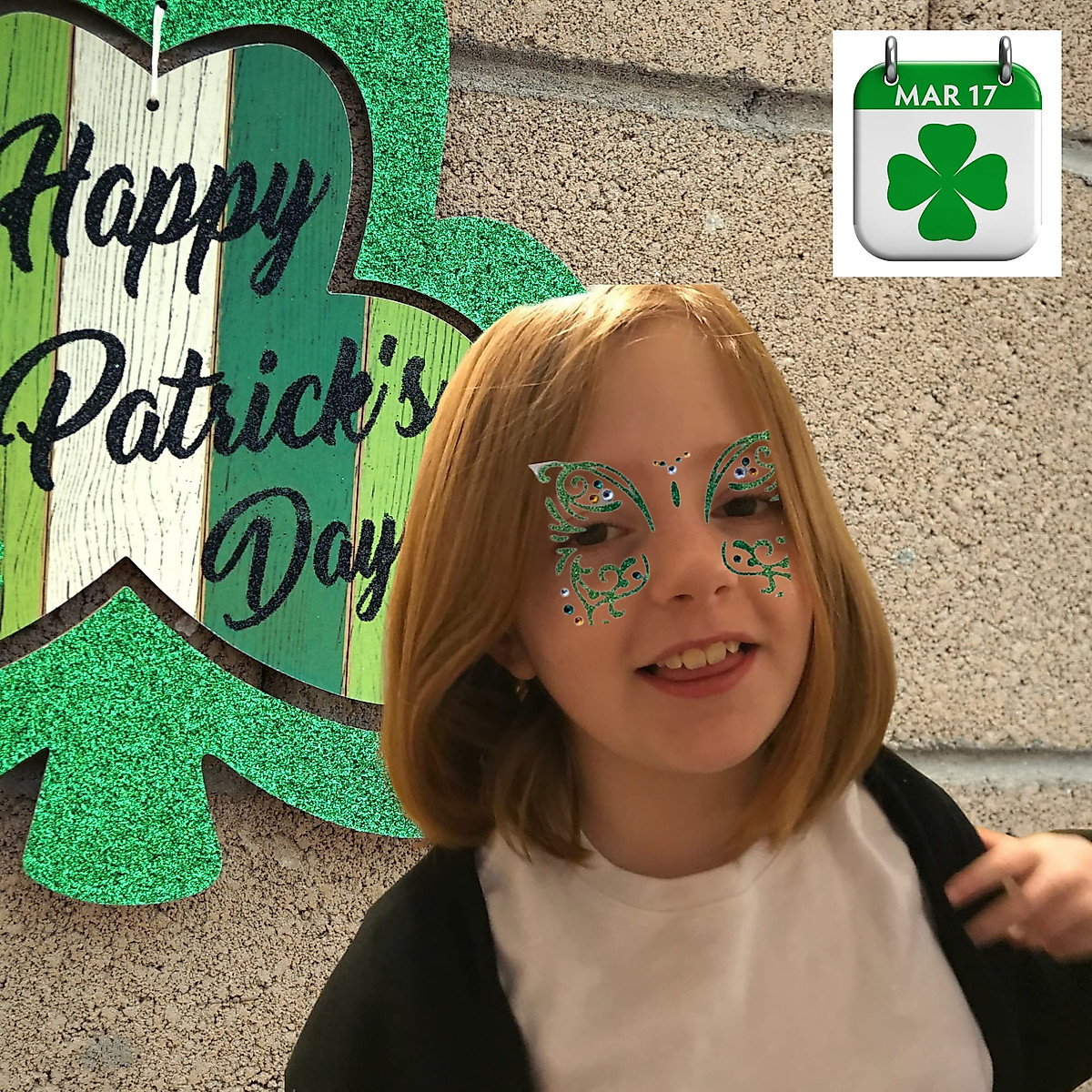 Saint Patricks Day Sets Face Jewels Face Gems Stick On Glitter Face Rhinestones for Makeup with over 130 Face Stickers Jewels Temporary Tattoos Kit for Rave Party Henna Green