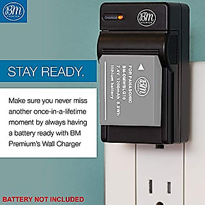 BM DMW-BLG10 Battery Charger for Panasonic Lumix DC-G100 DC-ZS80 DC-GX9 DC-LX100 II DC-ZS200 DC-ZS70 DMC-GX80 DMC-GX85 DMC-ZS60 DMC-ZS100 DMC-GF6 DMC-GX7K DMC-LX100K Cameras - DMW-BTC9 Replacement