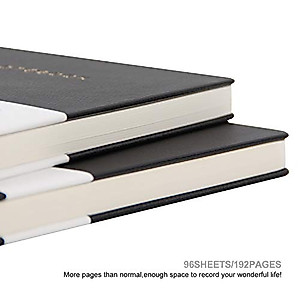 Journal Notebook, Notebook Journal A5 Classic, 5.6 X 8.1 inche, Hard Cover, 160 Premium Thick Pages, Fine PU Leather College Ruled Notebook with Pen Holder and Ribbon Bookmark for Writing Note