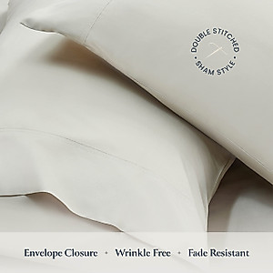 BELADOR Silky Soft Full Sheet Set - 6 Piece Luxury Bed Sheets with Deep Pocket for Full Size Bed, Secure-Fit Elastic, Breathable, Wrinkle Free Oeko-Tex
