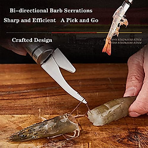 Shtain 5 in 1 Multifunctional Shrimp Line Fish Maw Knife - Multifunction Fish Scaler Remover,Multipurpose Shrimp Line Knife,Shrimp Deveiner Tool (3pcs) (001)