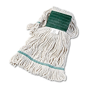 Boardwalk BWK502WHEA 5 in. Super Loop Cotton/Synthetic Fiber Wet Mop Head - Medium, White