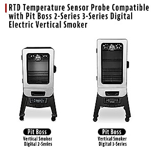 RTD Temperature Sensor Probe Compatible with Pit Boss 2-Series 3-Series Digital Electric Vertical Smoker, Part Number PB-39P600 Part, Electric Grill Temperature Probe Sensor