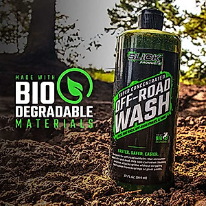 Slick Products Off-Road Wash Extra Thick Foaming Cleaning Solution Dirt Bike, UTV, Truck, Offroad Car Wash Soap - Works With Foam Cannon, Foam Gun, Sprayers, Buckets, 32 oz., Citrus Scent