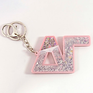 Kappa Kappa Gamma Glitter Sorority Keychain