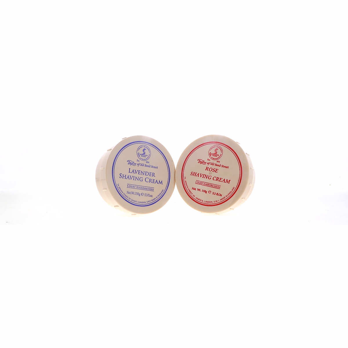 Taylor of Old Bond Street Shave Cream - 2 Pack 5.3 0z Each Choose Your Scents! (Rose and Lavender)