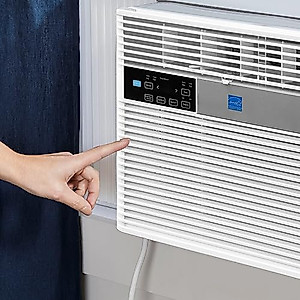 HomePointe 10,000 BTU Single Phase Window Air Conditioner Unit with 1-Touch Remote Control, LED Display Digital Panel, and Installation Kit, White