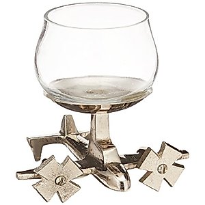 GODINGER SILVER ART Airplane Base Shot Glass 3.50Lx3.00Wx3.50H