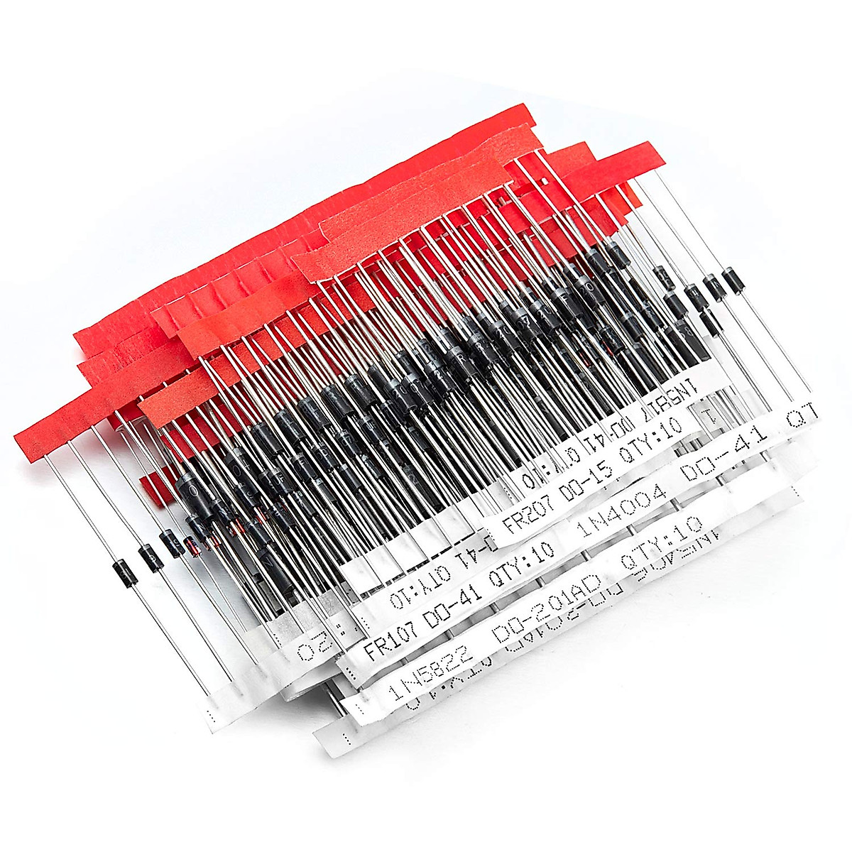 Chanzon 200pcs Diode Assorted Kit (1N4001 1N4004 1N4007 RL207 1N5404 1N5406 1N5408 UF4007 FR107 FR207 1N5817 1N5819 1N5822 1N4148) Fast Switching/Schottky/Rectifier Electronic Assortment 14 Values