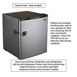 2-Pack Refrigerator Lock (2-Pack, Black Without Padlock),CSP-103.B.NP.2