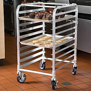 10 Tier Sheet Pan Rack | Commercial Bakery Bun Pan Rack With Wheels